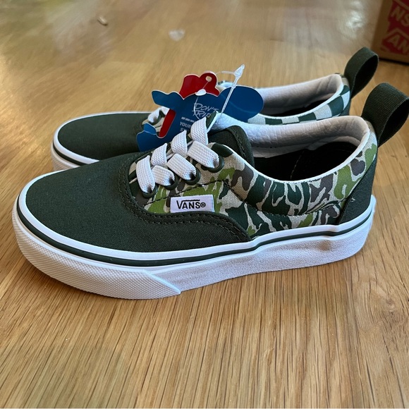Vans | Shoes | Nwt Vans Kids Era Elastic Lace Camo Checkerboard Kids 1 ...